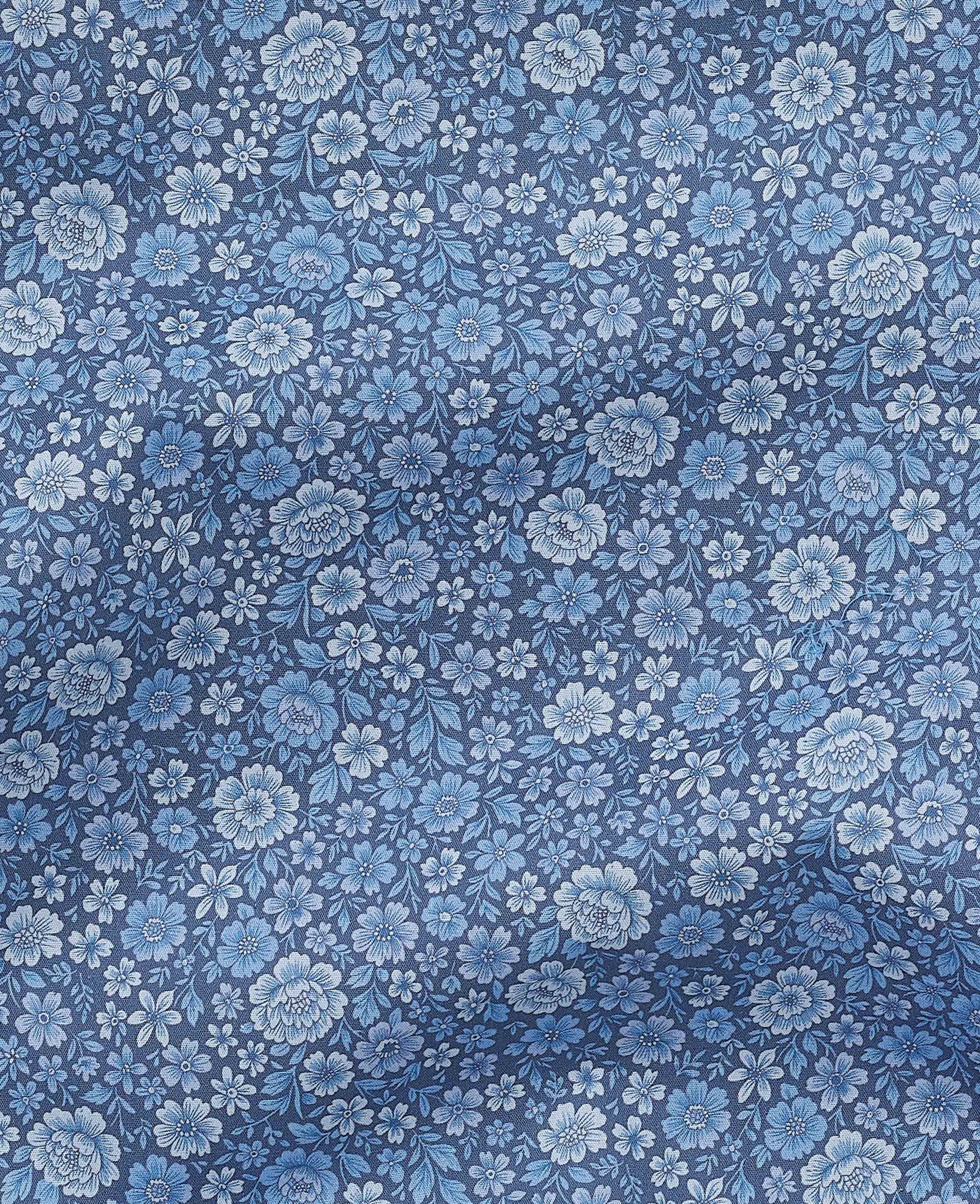 Men's Blue Cotton Floral Lounge Pants | Savile Row Company