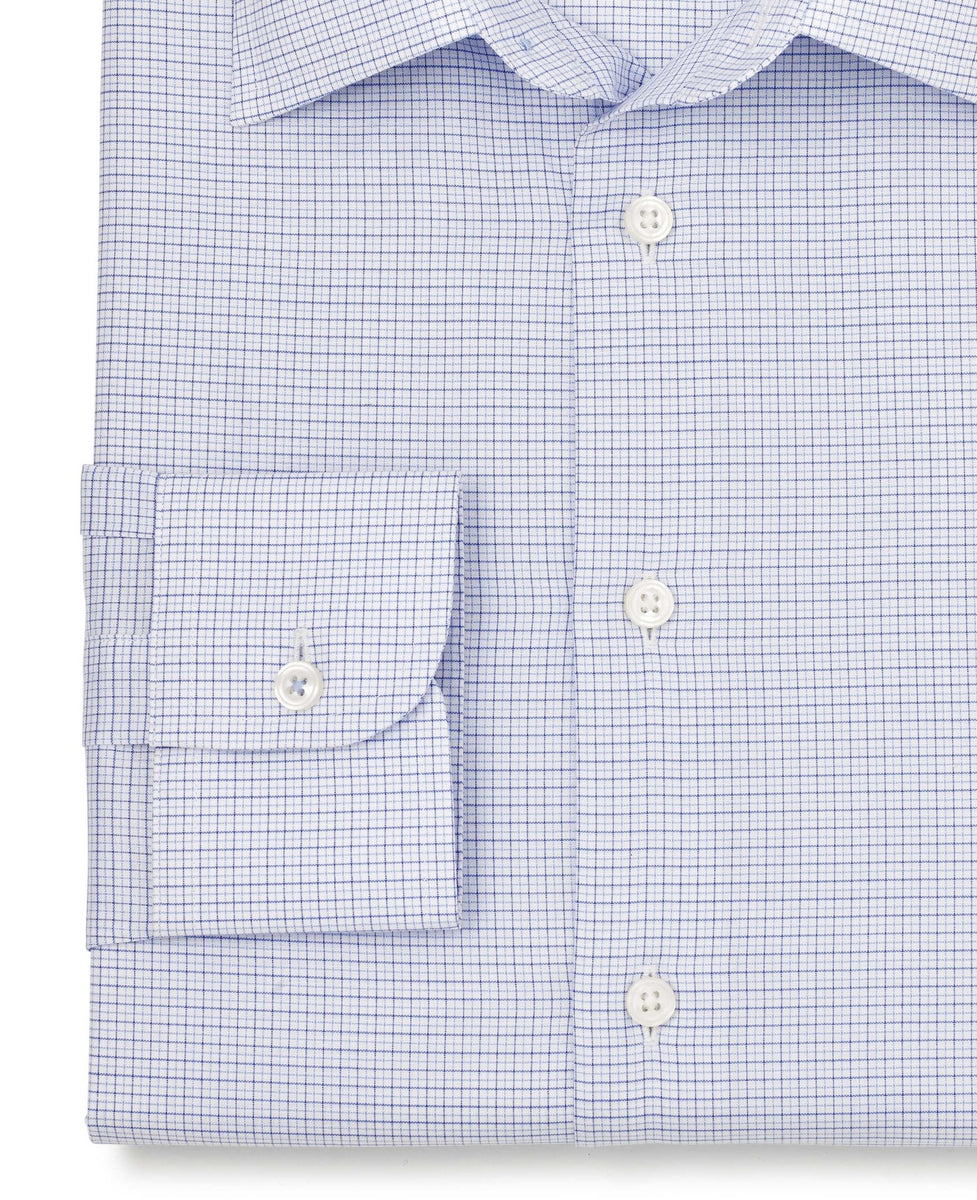 Make your own made-to-measure blue small check shirt | Savile Row Company