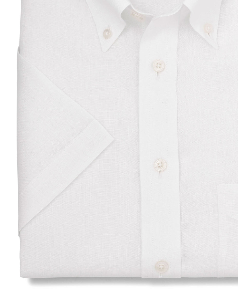 Men's white linen made-to-measure shirt | Savile Row Company