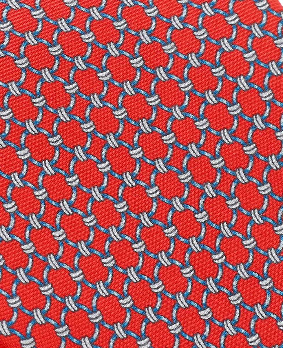 Men's Red Chain Silk Tie | Savile Row Company