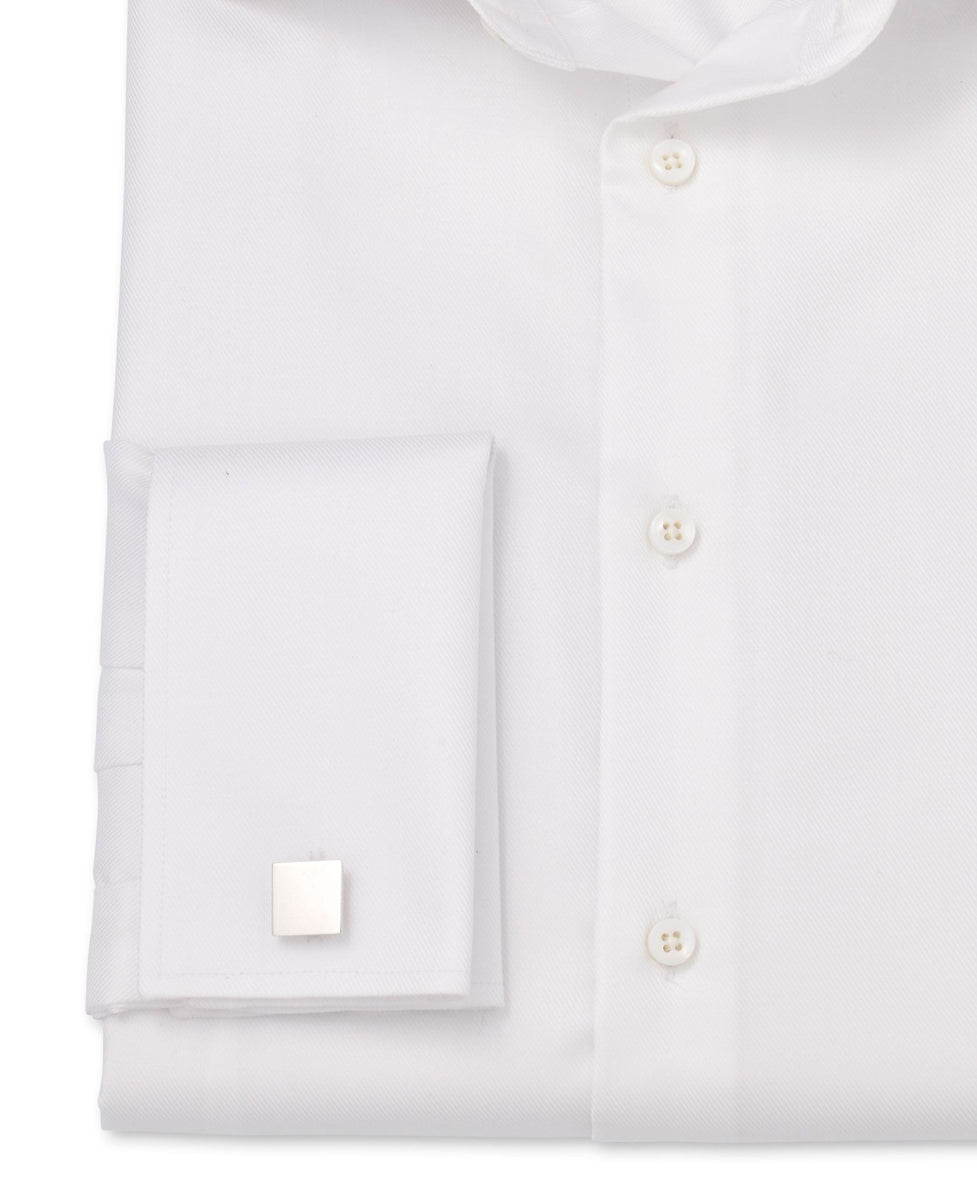 Men's Toby white fine twill made-to-measure shirt | Savile Row Company