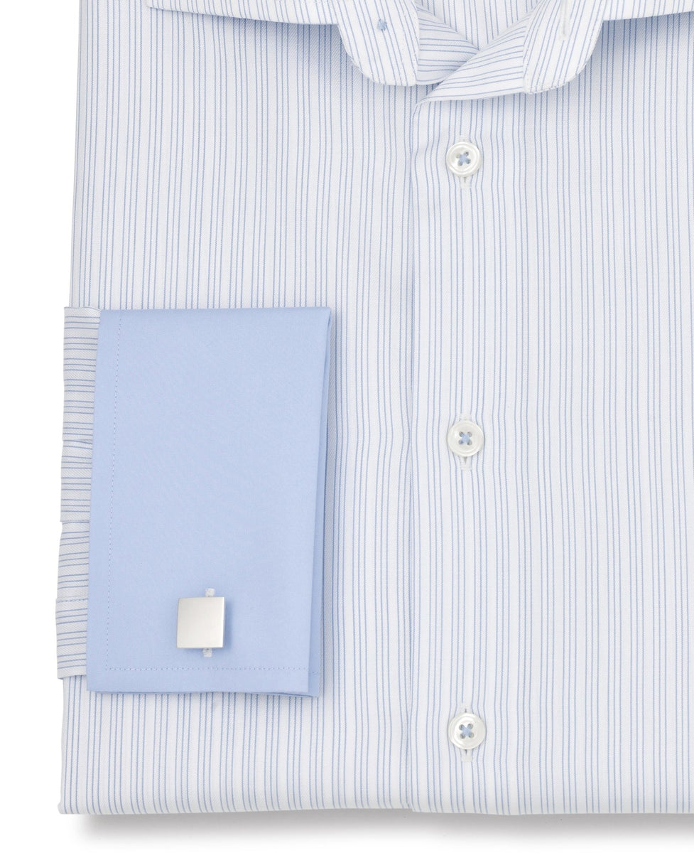 Victor Blue Fine Stripe Made-to-Measure Shirt – Savile Row Company