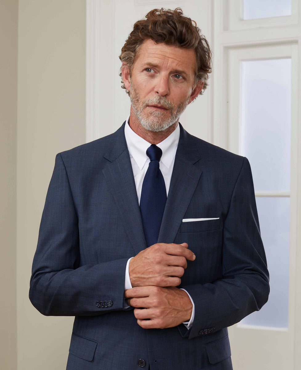 Men's White Tab Collar Slim Fit Classic Fit Formal Shirt With Single ...